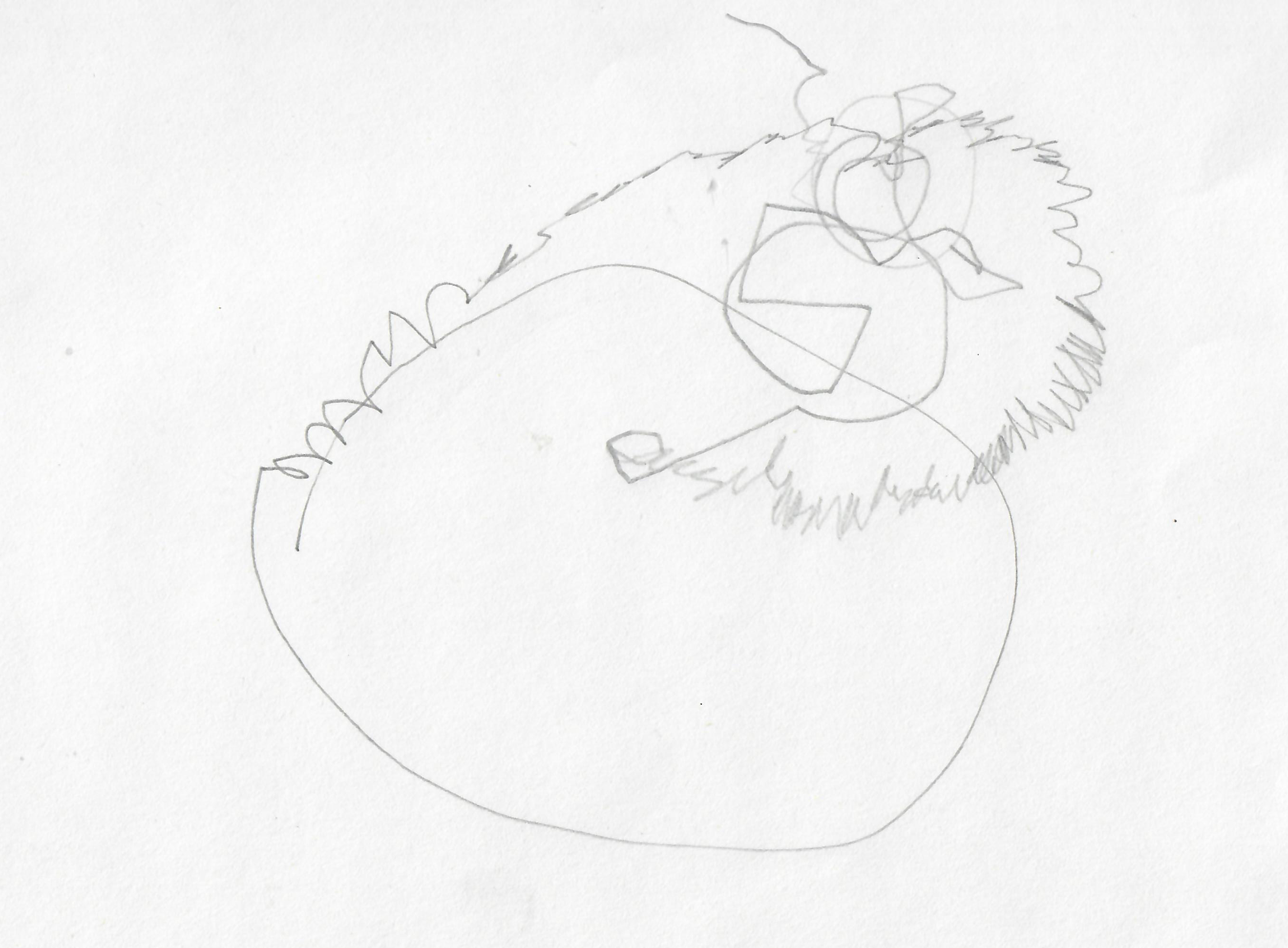 Day 3: Observe then draw blind - Mark-Making Exercises